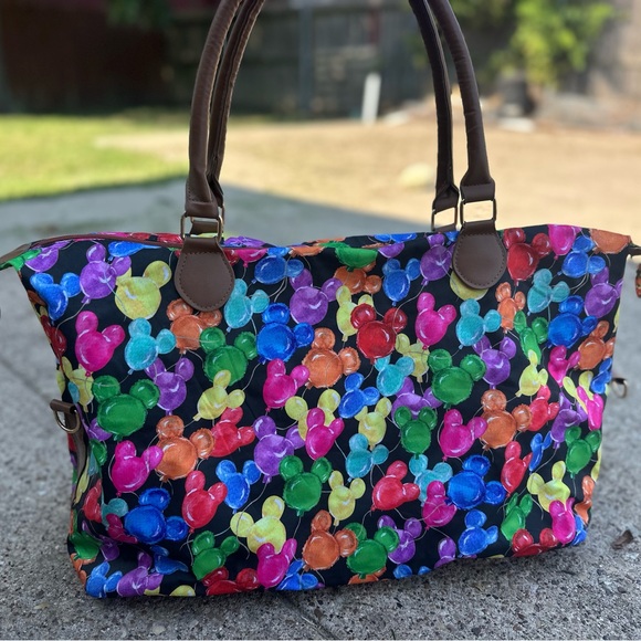 Bags | Colorful Mickey Mouse Disney Weekender Bag | Poshmark